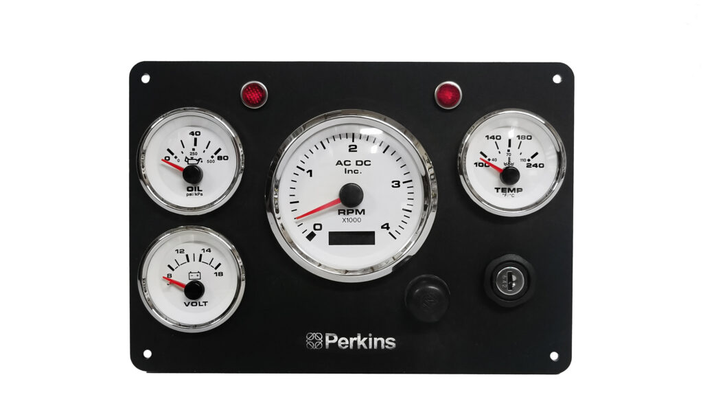 Perkins Marine Engine Boat Instrument Panel 4 Premier Gauges (Made in ...