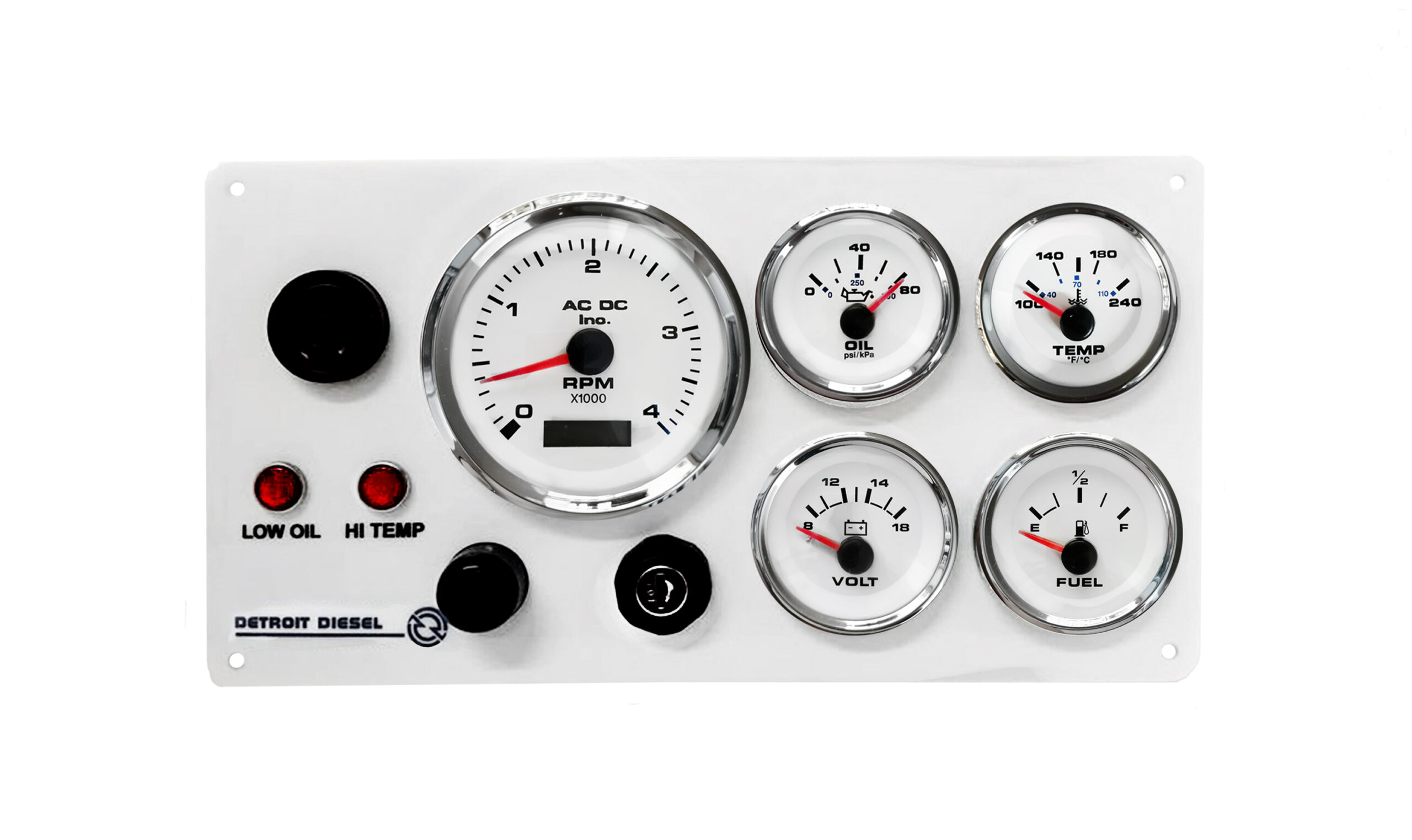 Detroit Diesel Marine Instrument Panel 5 Premier Gauges (Made in USA ...
