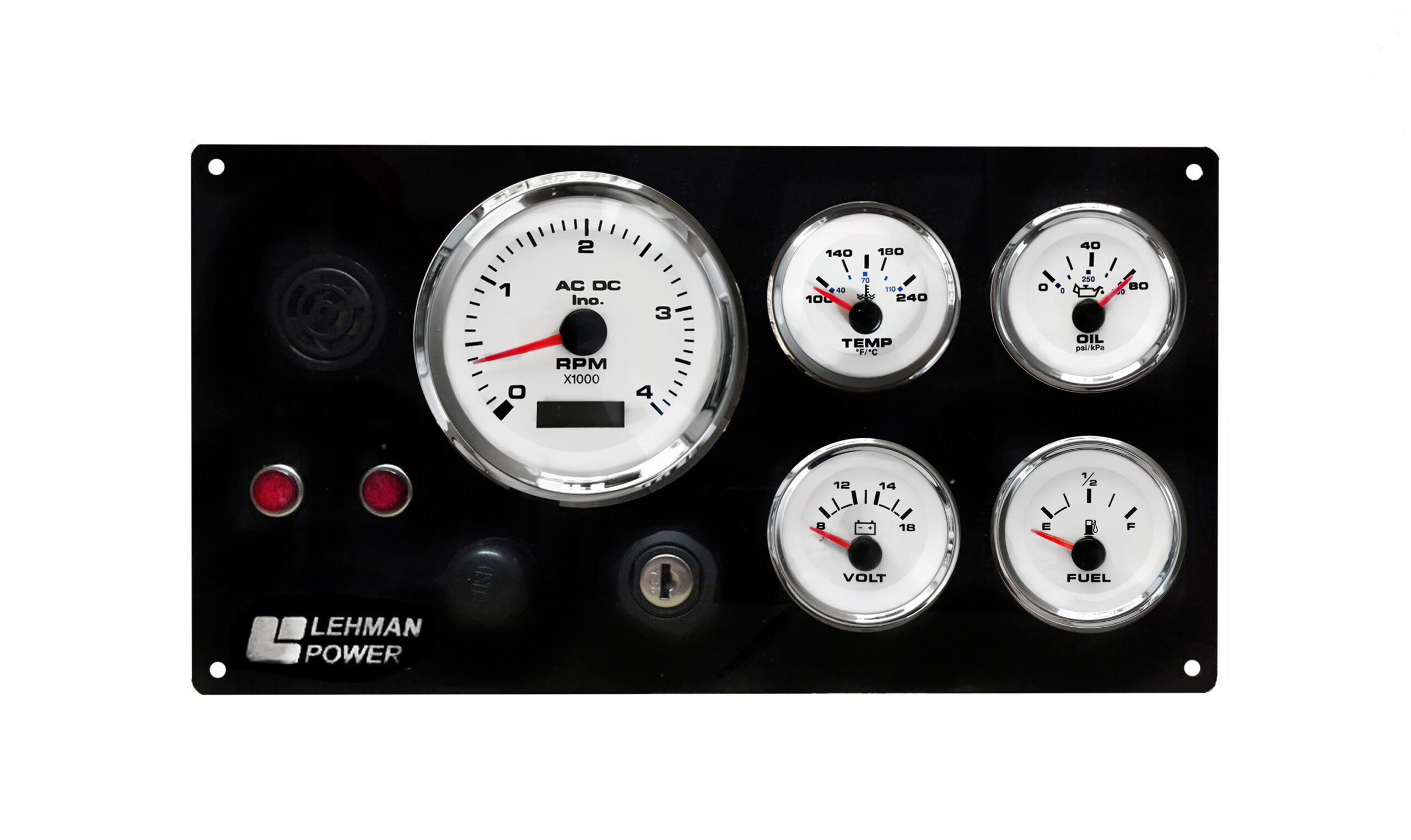 Lehman Power Diesel Marine Panel – 5 Premier Gauges (Made in USA) | AC ...