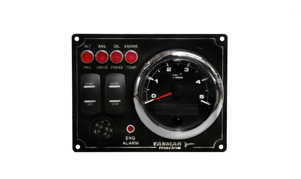 Yanmar Engine Control Panel with Rocker Switches 1 OceanLink Tachometer ...