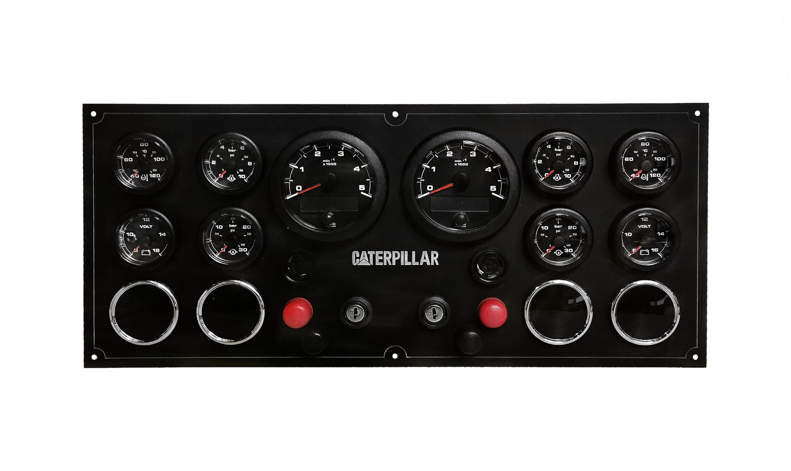 Caterpillar Custom Engine Marine Instrument Panel with 10 OceanLink ...