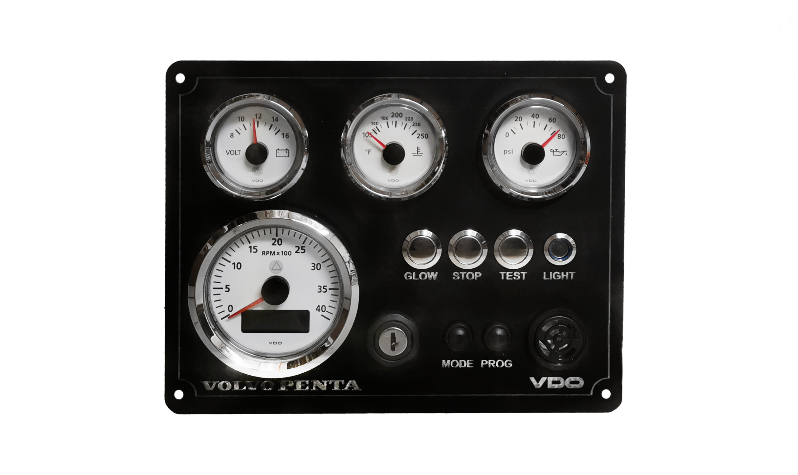 Volvo Penta Marine Engine Panel 4 Viewline VDO Gauges | AC DC Marine ...