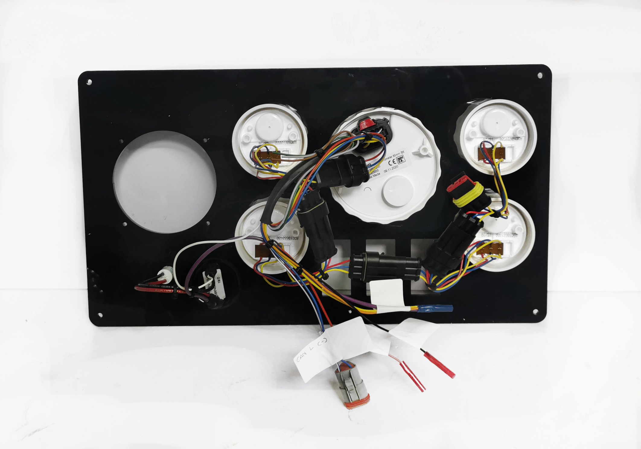 Cummins Custom Panel with 5 OceanLink VDO Gauges + Custom Rocker ...