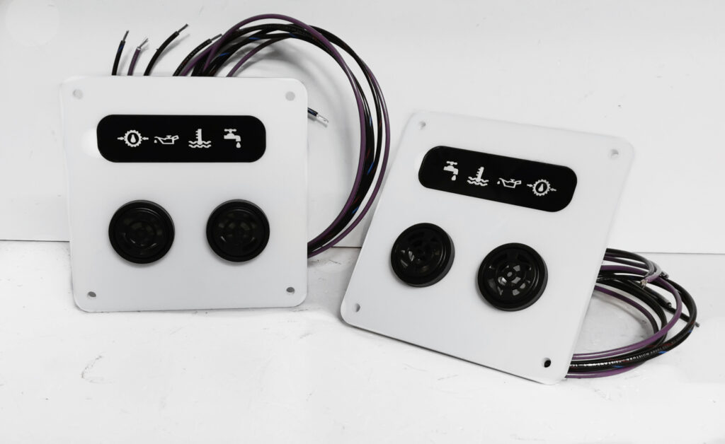 Set of Custom Engine Alarm Panels – AC DC Marine Inc. Marine Electric ...