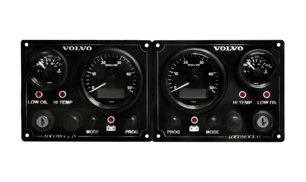 Set of Custom Volvo Engine Marine Instrument Panels with VL VDO Gauges ...