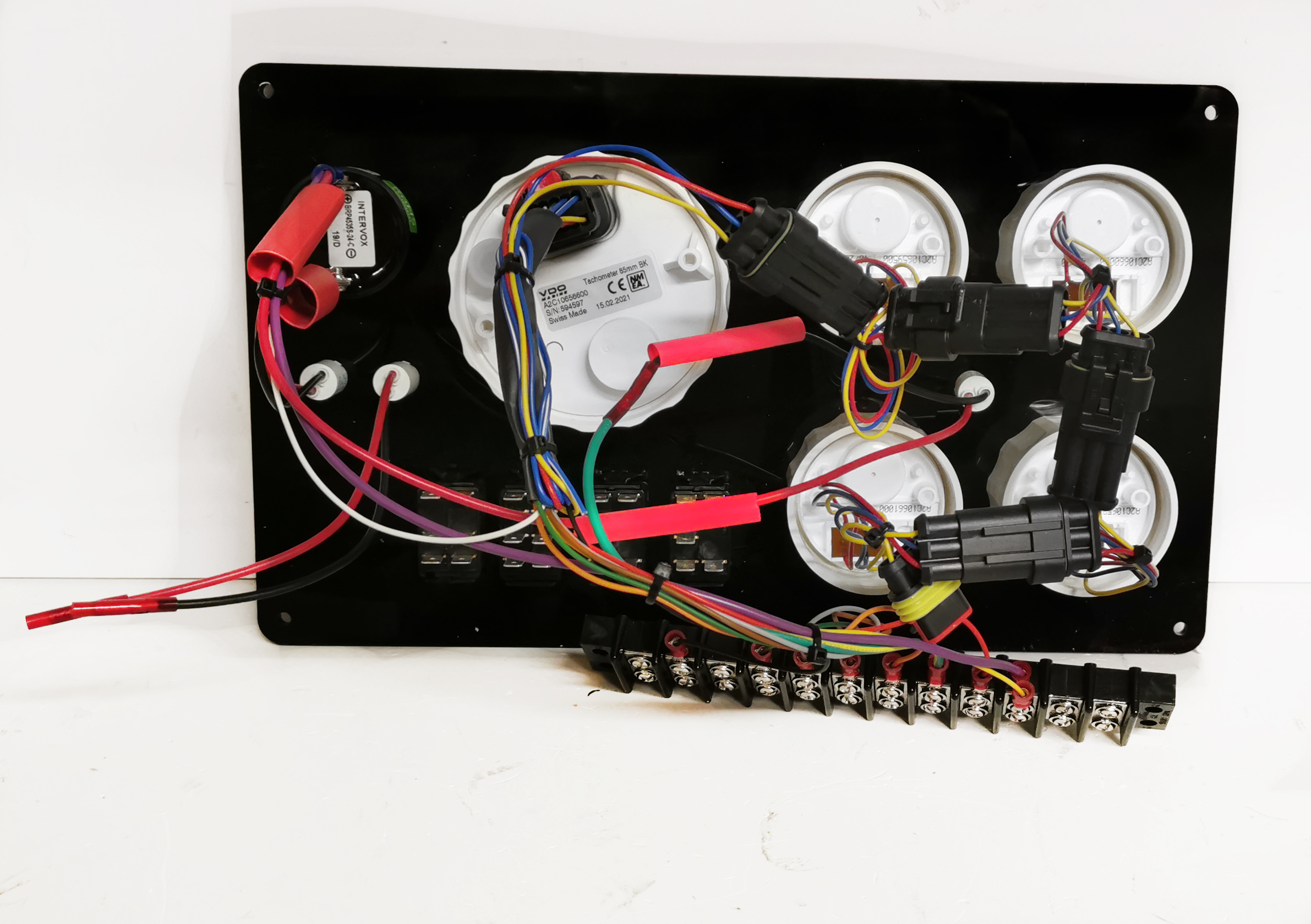 Set of Marine Instrument Panels with Sample Logo & Rocker Switches 10 ...