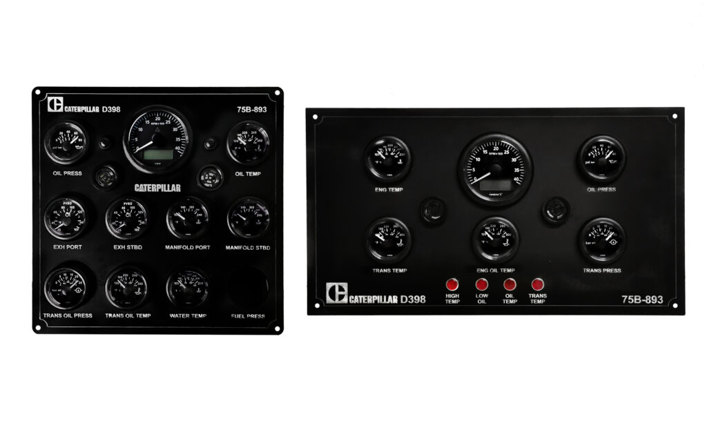 Custom Set of Caterpillar Marine Instrument Panels – 16 ViewLine VDO ...