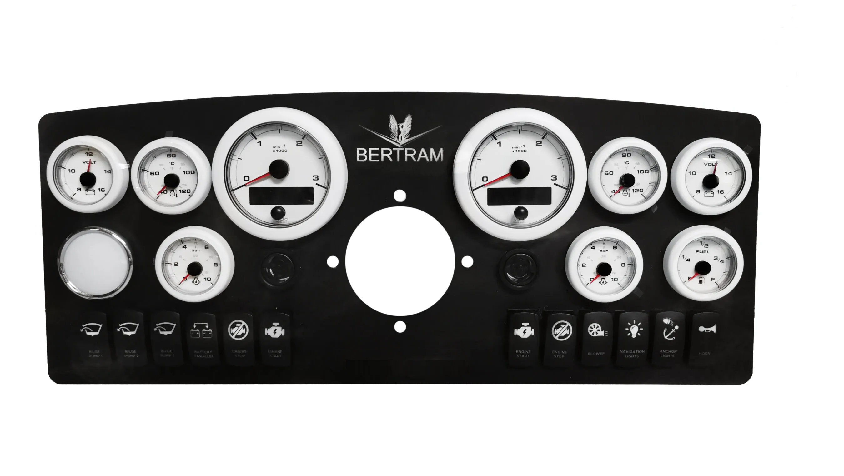 Custom Dual Engine Marine Instrument Panel – 10 OceanLink Gauges ...