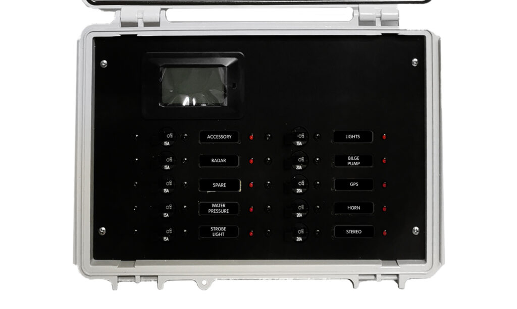 15A AC Power Distribution Panel 10 Position Custom Enclosure Box with ...