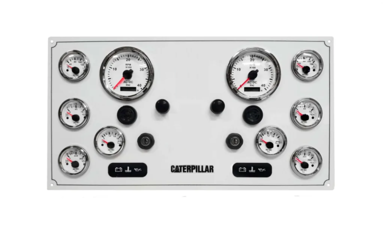 Caterpillar Custom Dual Engine Instrument Panel 10 Premier Gauges (Made ...