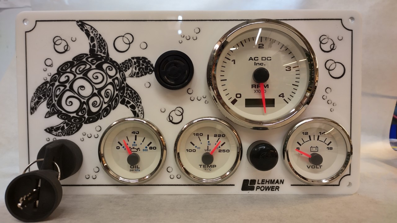 Lehman Marine Diesel Engine Panel Sea Turtle Tattoo Series with 4 ...