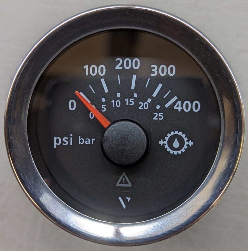 ViewLine Cockpit Glass Pressure Gauge 400 PSI / 25 Bar Black/Stainless Steel – Part No ...
