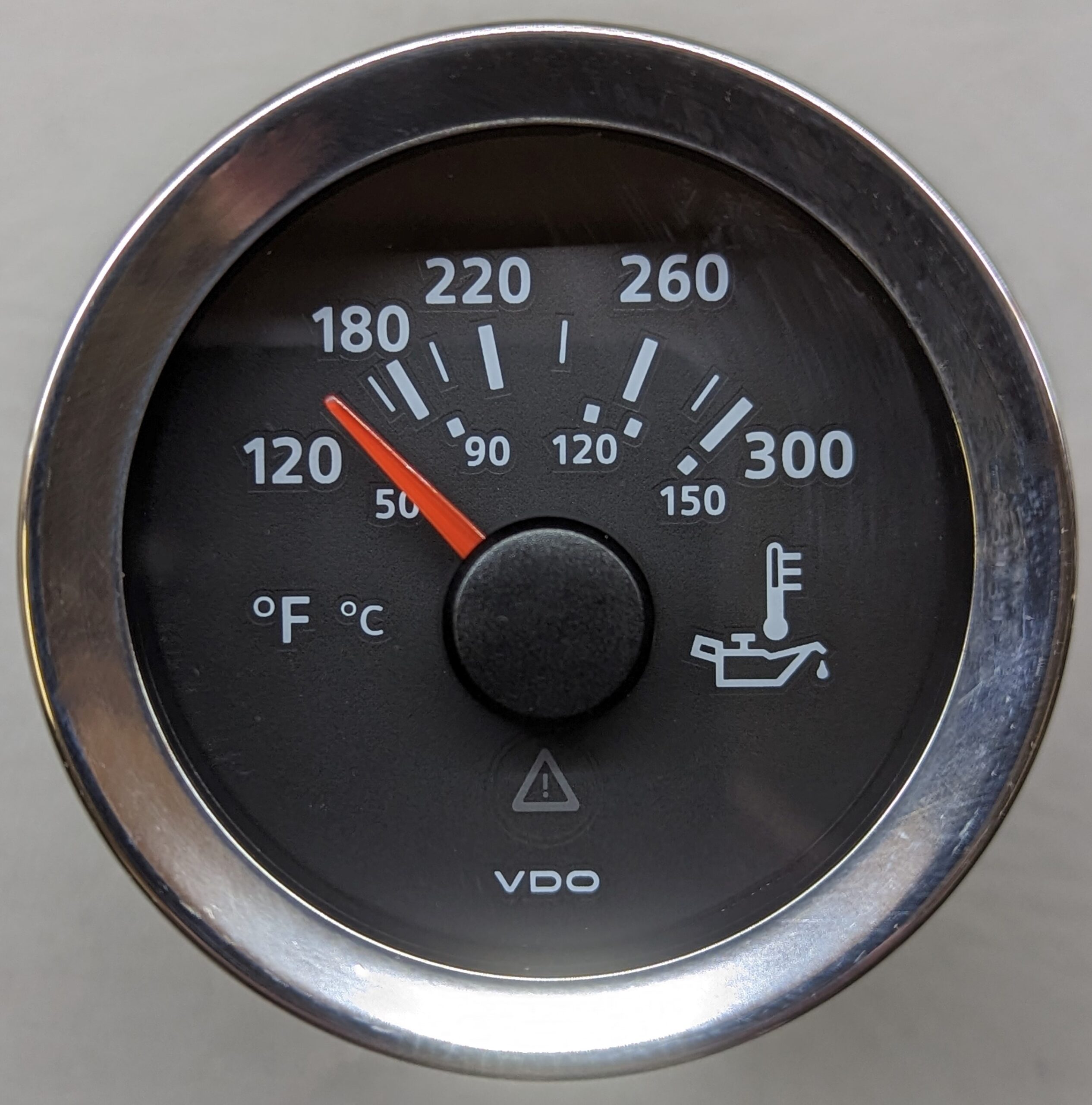 ViewLine Cockpit Glass 300°F / 150°C Oil Temp Gauge Black Dial w ...
