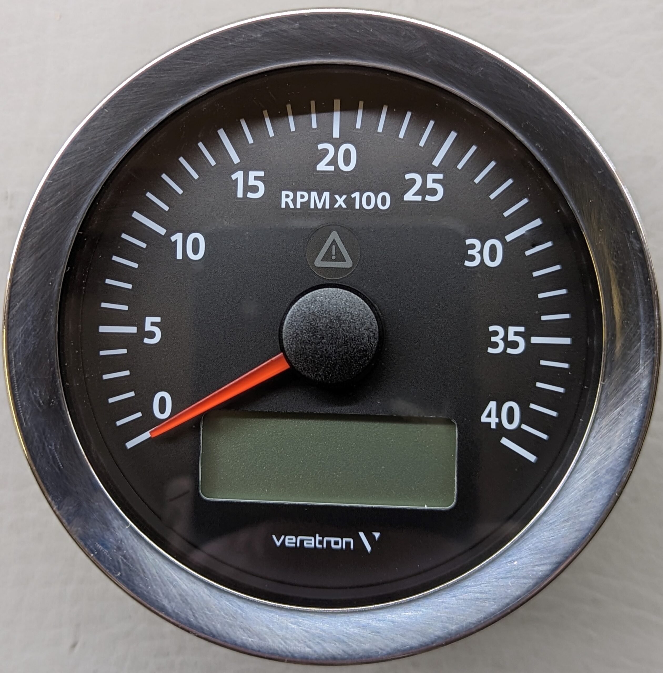 ViewLine Cockpit Glass 4000 RPM Tachometer Black Dial w/Stainless Steel ...