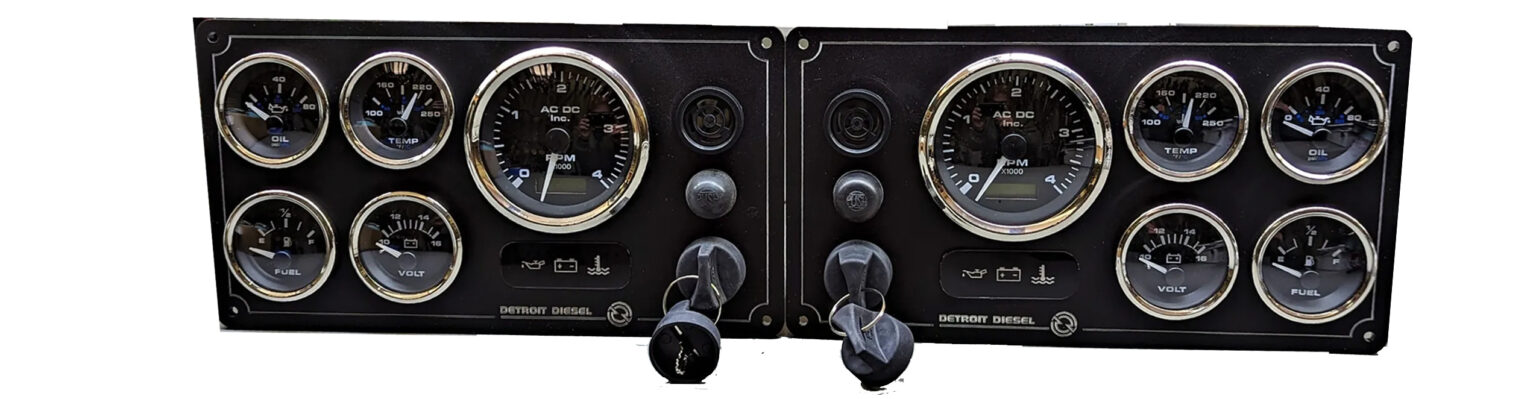 Detroit Diesel Dual Instrument Panel Set 10 Premier Gauges (Made in USA ...