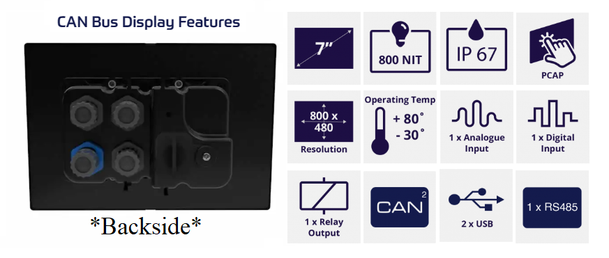 NMEA 2000 T7i – 7″ CAN Bus Display (TOUCHSCREEN) | AC DC Marine Inc ...