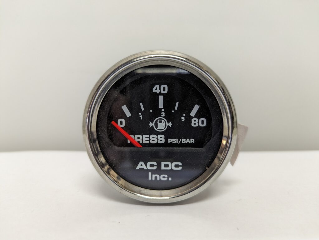 AC DC Fuel Pressure Gauge 80psi Black Part No. GP0917A | AC DC Marine ...