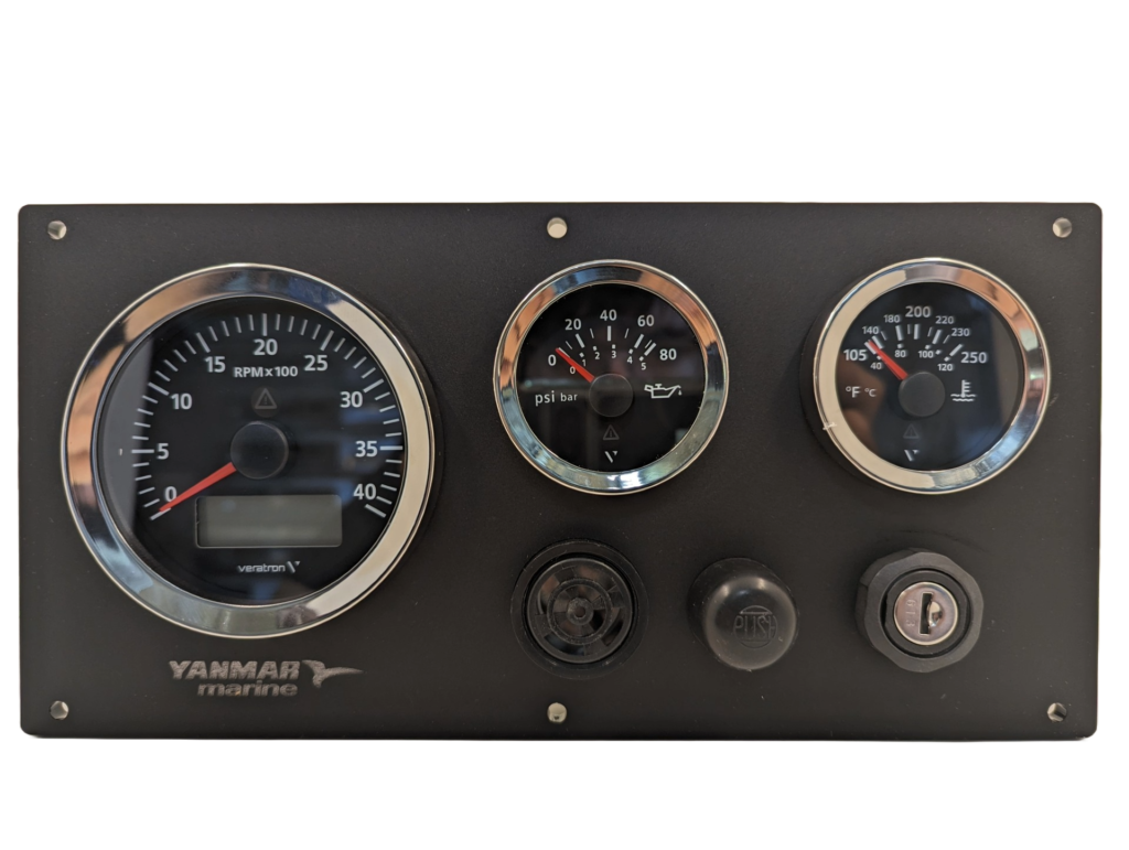 Yanmar Diesel Engine Instrument Panel 3 Cockpit Gauges | AC DC Marine ...