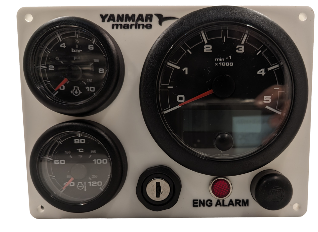 Yanmar Diesel Engine Panel 3 OceanLink VDO Gauges | AC DC Marine Inc ...