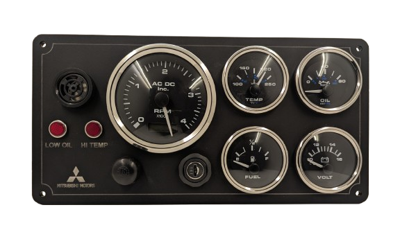Mitsubishi Marine Engine Panel 5 Premier Gauges (Made in USA) | AC DC ...