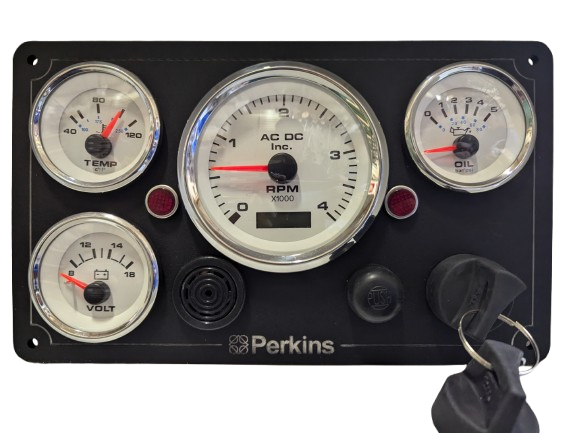 Perkins Marine Engine Boat Instrument Panel 4 Premier Gauges (Made in ...