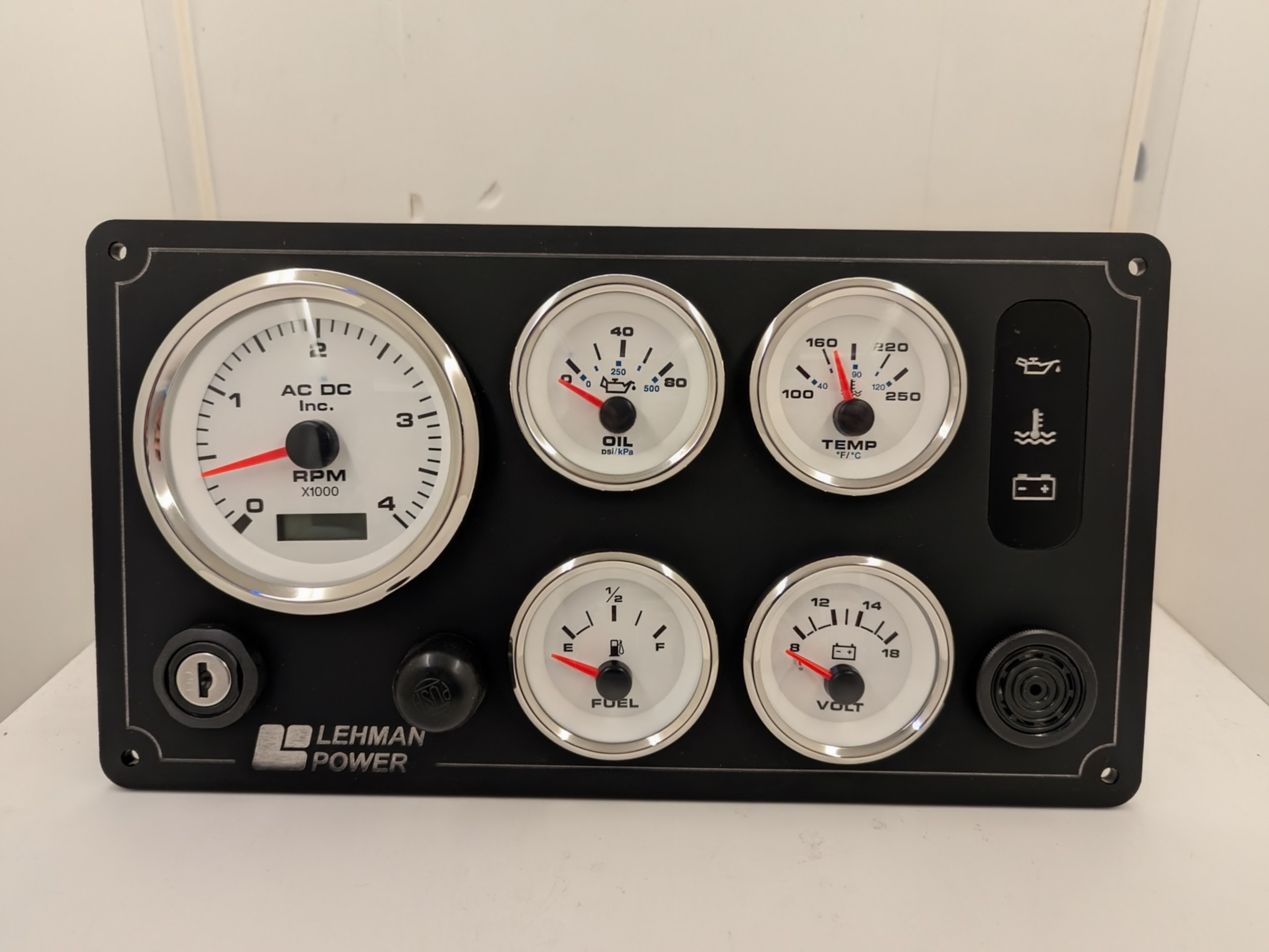 Lehman Power Diesel Marine Panel – 5 Premier Gauges (Made in USA) | AC ...