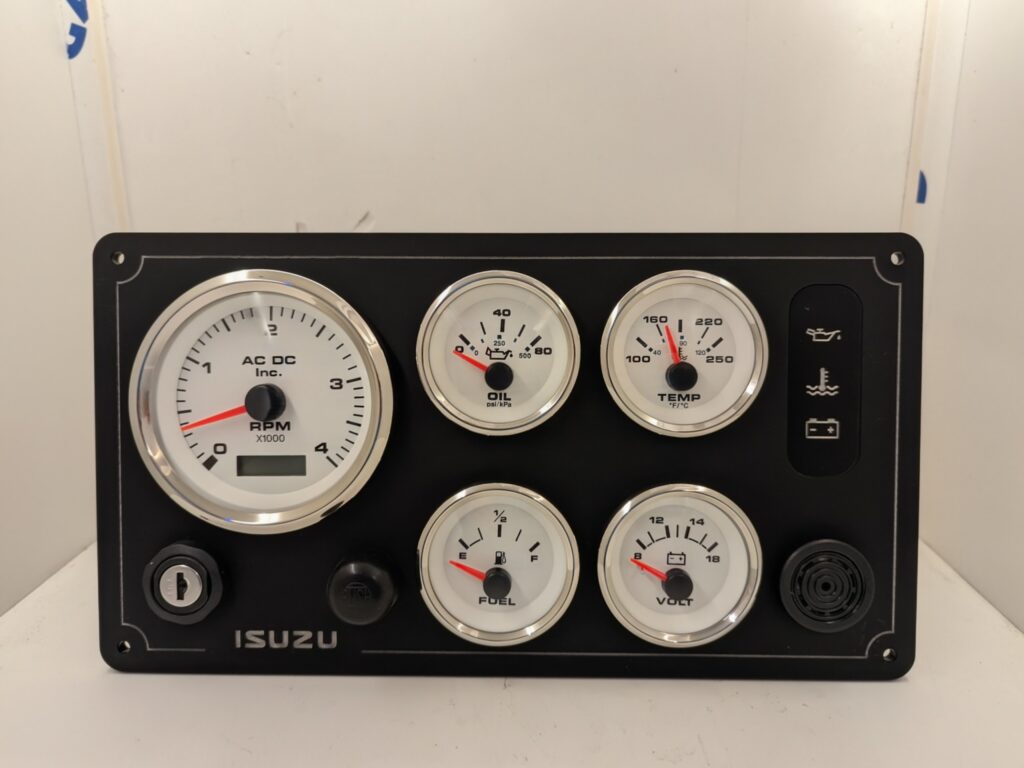 Isuzu Engine Marine Instrument Panel 5 Premier Gauges (Made in USA ...