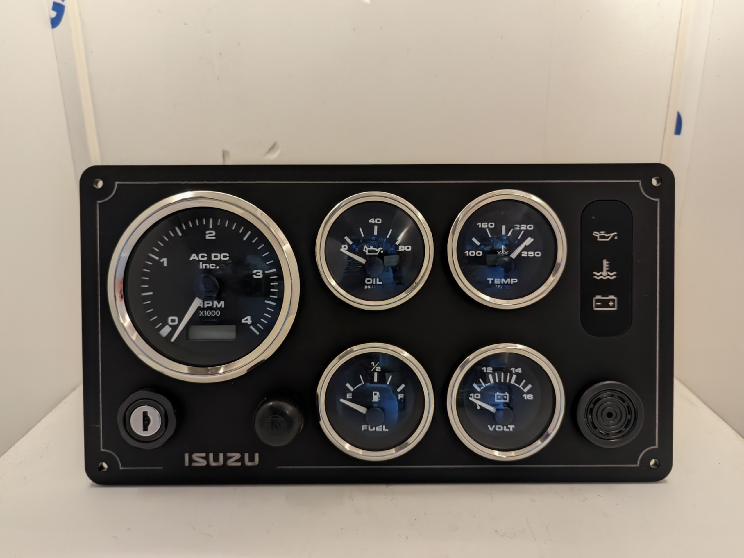 Isuzu Engine Marine Instrument Panel 5 Premier Gauges (Made in USA ...