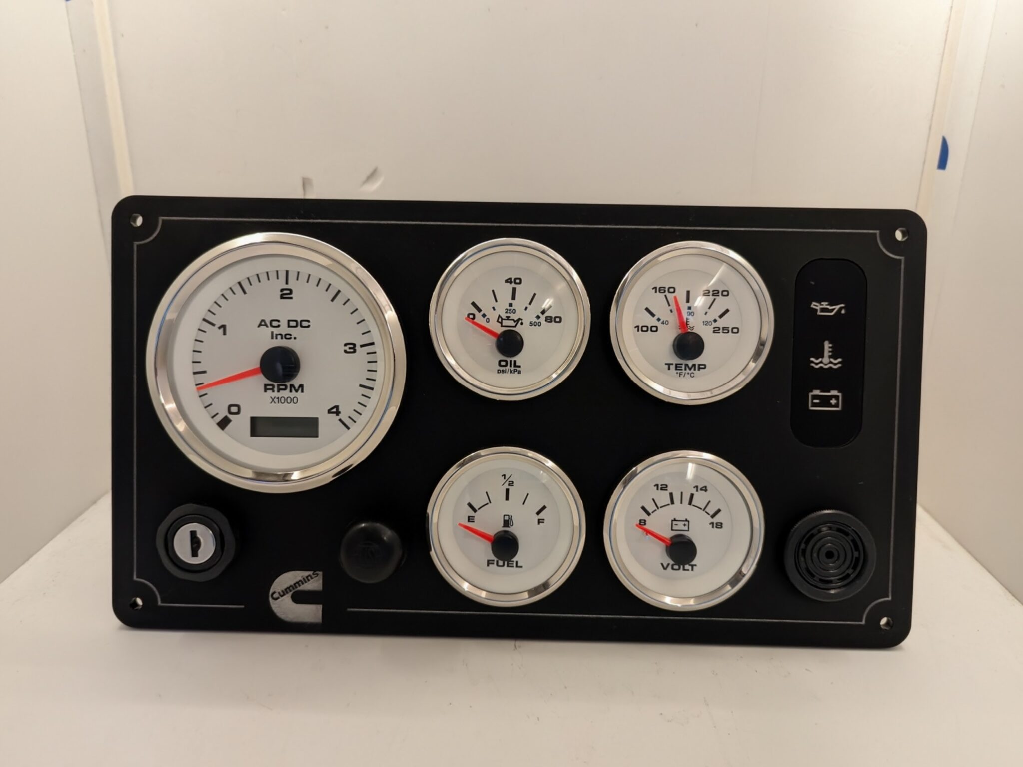 Cummins Marine Instrument Panel 5 Premier Gauges (Made in USA) | AC DC ...