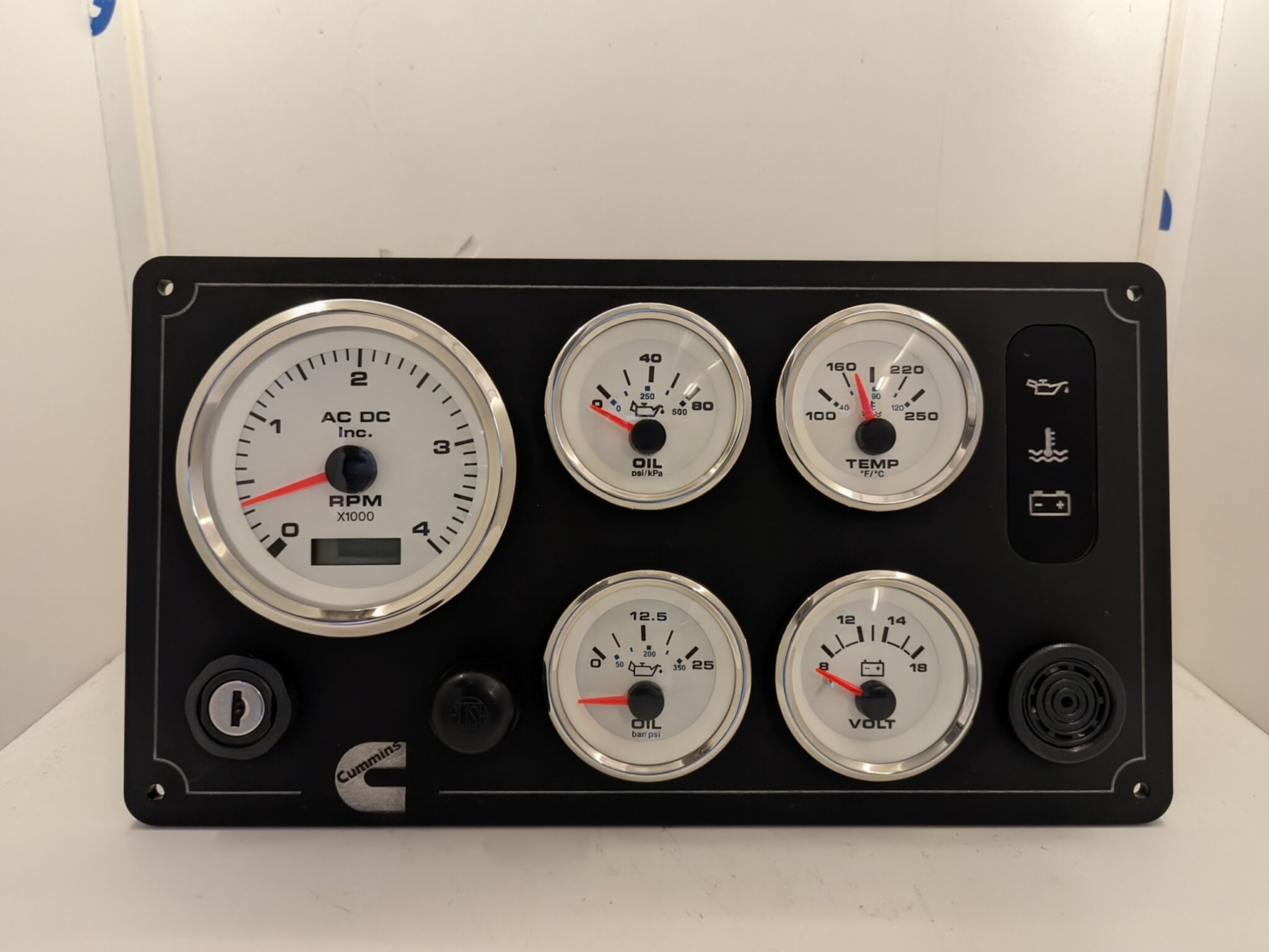 Cummins Marine Instrument Panel 5 Premier Gauges (Made in USA) | AC DC ...