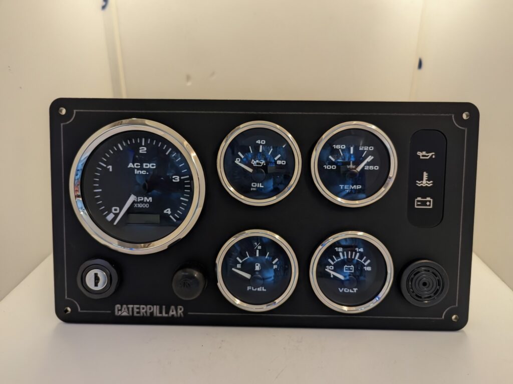 Caterpillar Diesel Marine Engine Panel 5 Premier Gauges (Made in USA ...