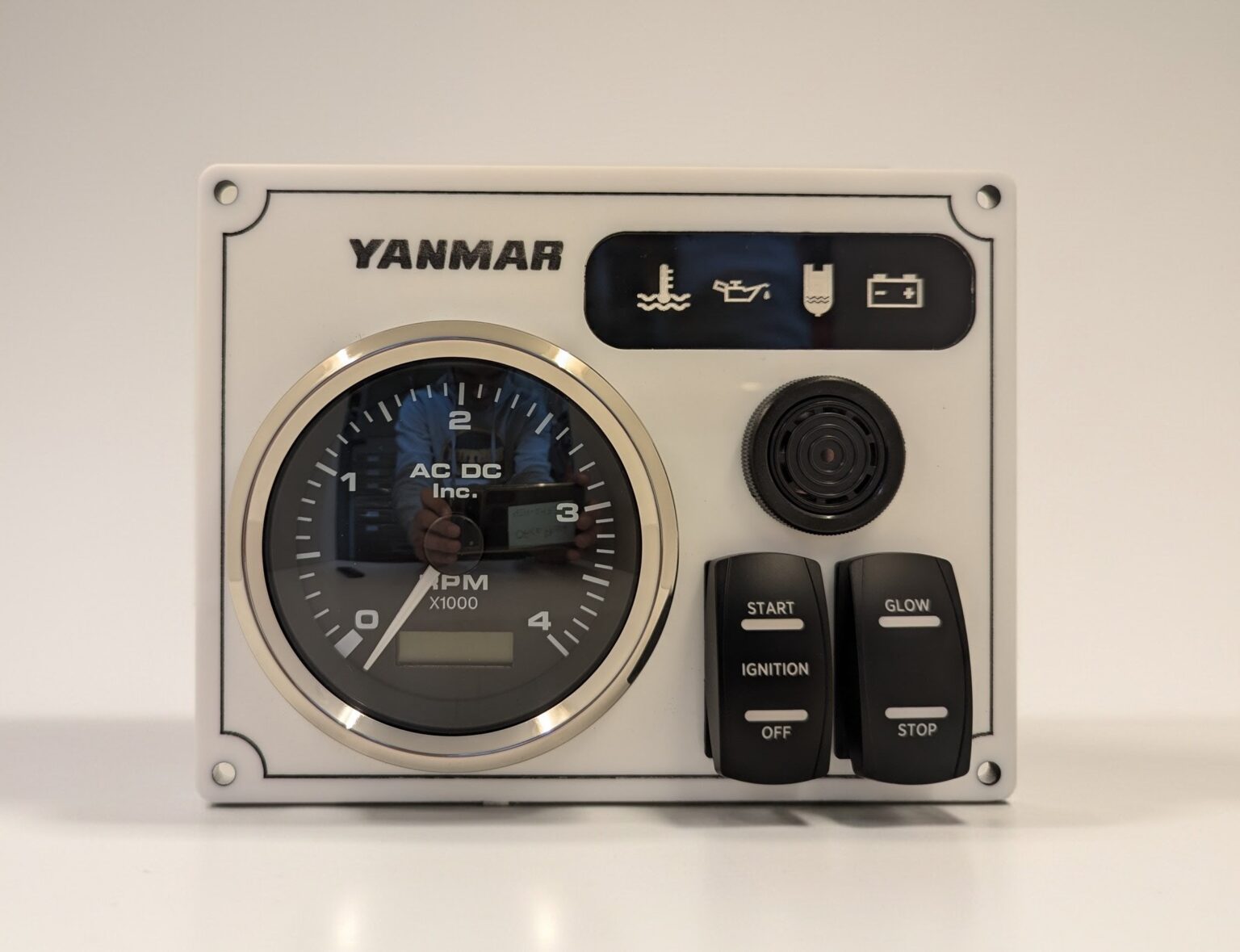 Yanmar Engine Panel with Rocker Switches 1 Premier Tachometer (Made in ...