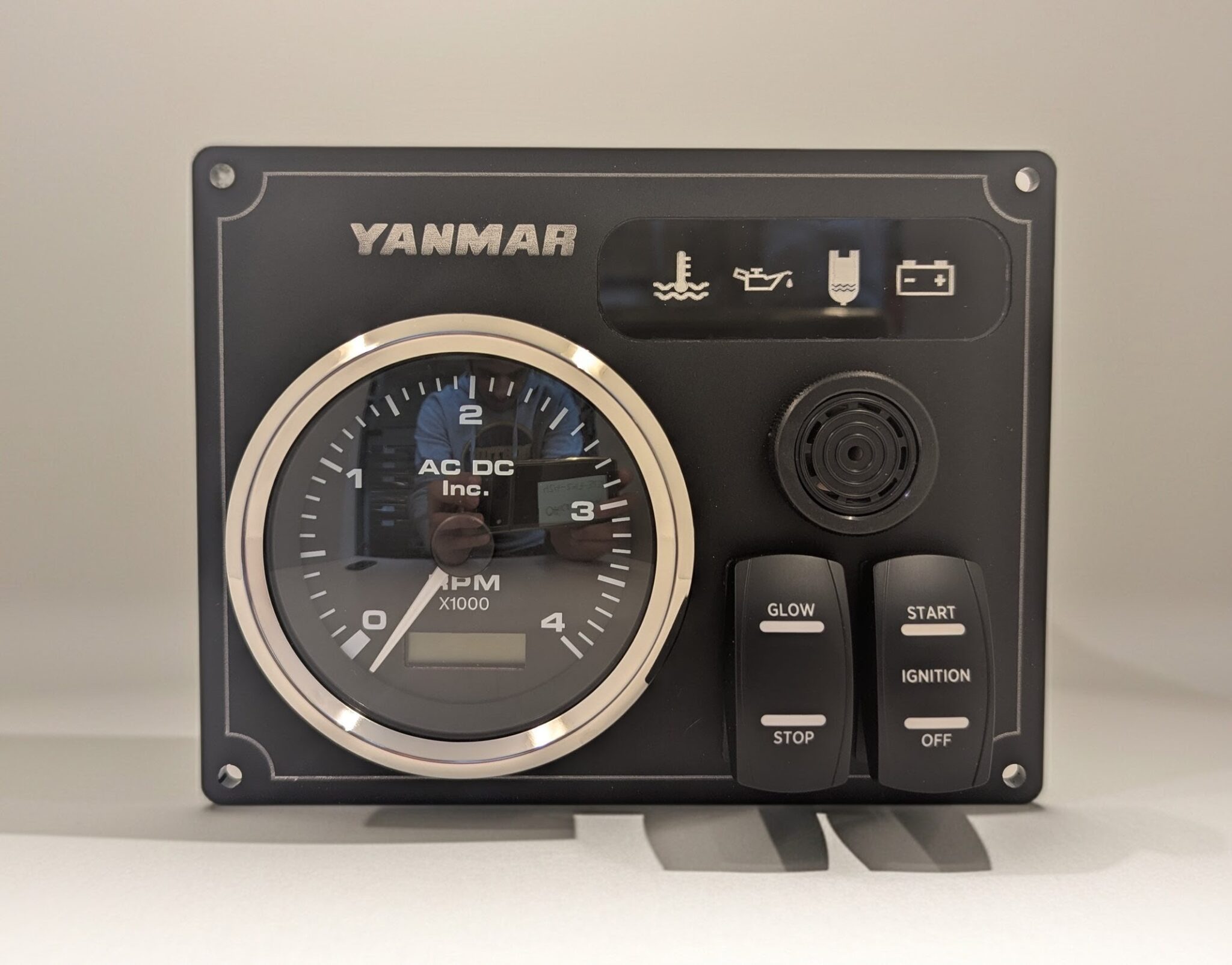 Yanmar Engine Panel with Rocker Switches 1 Premier Tachometer (Made in ...