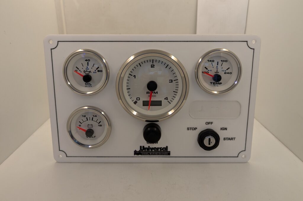 Universal Marine White Instrument Panel 4 Premier Gauges (Made in USA ...